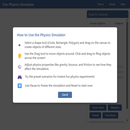 Fun Physics Simulator - Interactive 2D Physics Playground | GPTGames