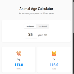 Animal Age Calculator