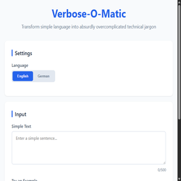 Verbose-O-Matic - Text Overcomplification Tool